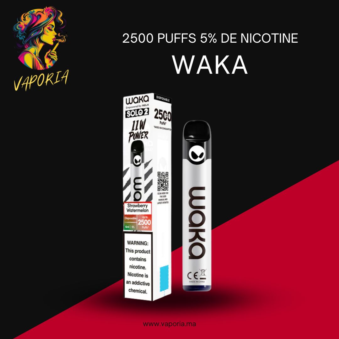Cigarette Jetable - Waka Solo 2 - 2500 Puffs 5% – Vaporia